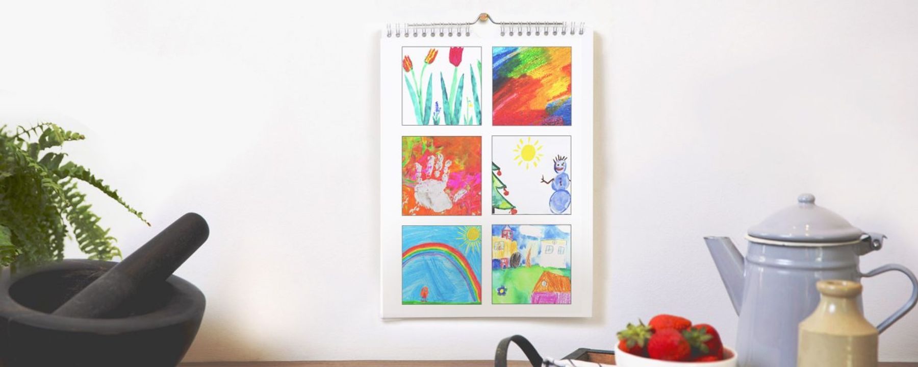 Turn kids’ drawings into a personalised calendar | Photobox