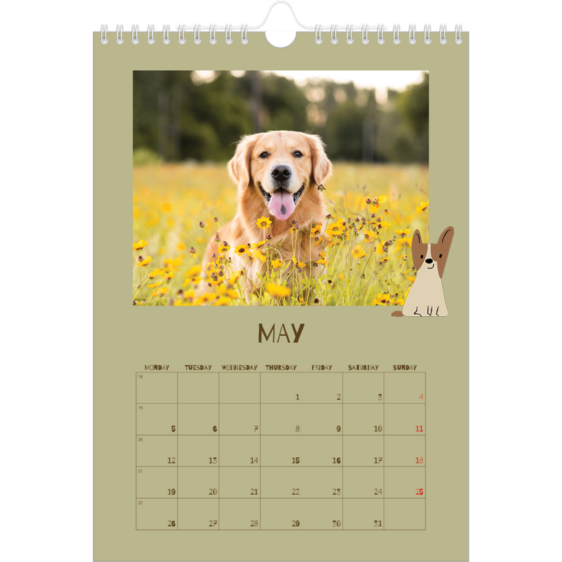Playful puppy | Calendar A4