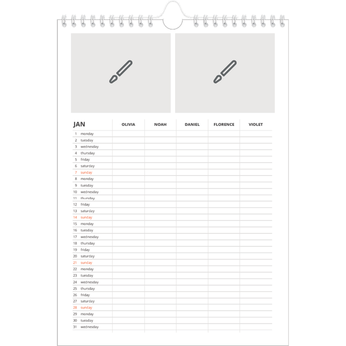 2026 Family Planners | Personalised Home Planner Calendars