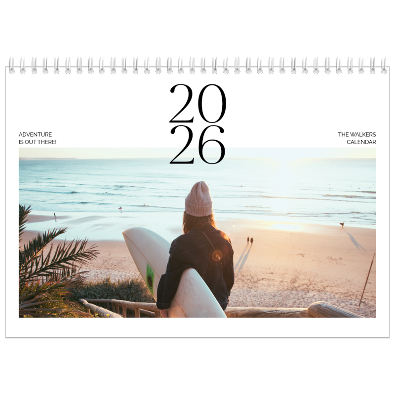 Surfing sunsets | Calendar A4-double