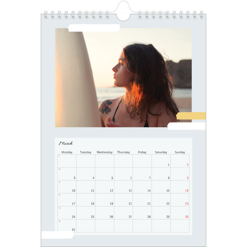 Muted tones | Calendar A4