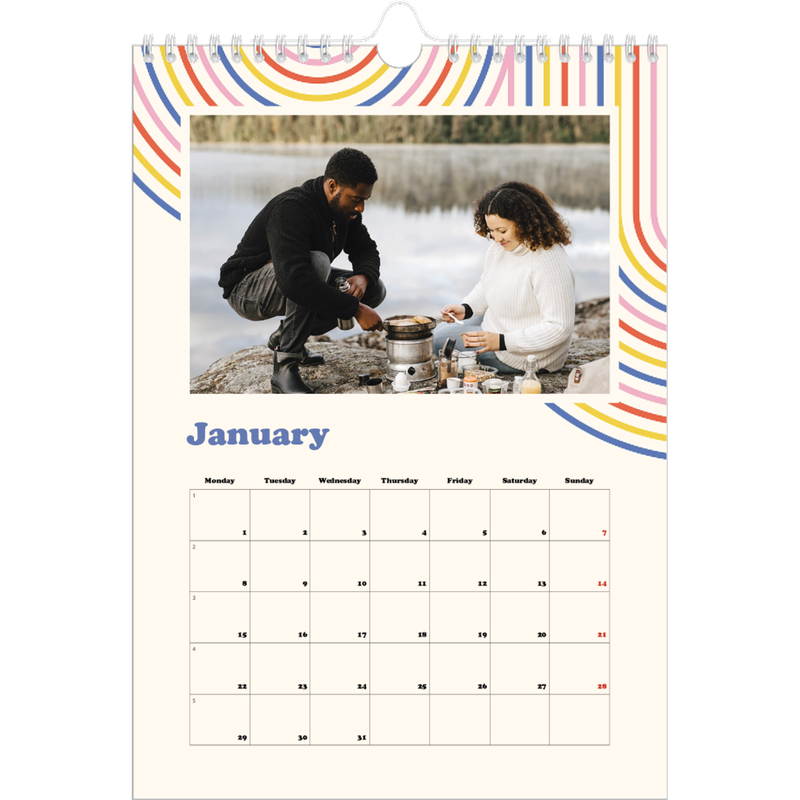 Retro stripes | Calendar A4